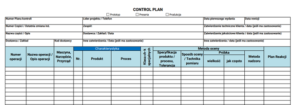 CONTROL PLAN - jakoscbezretuszu.pl